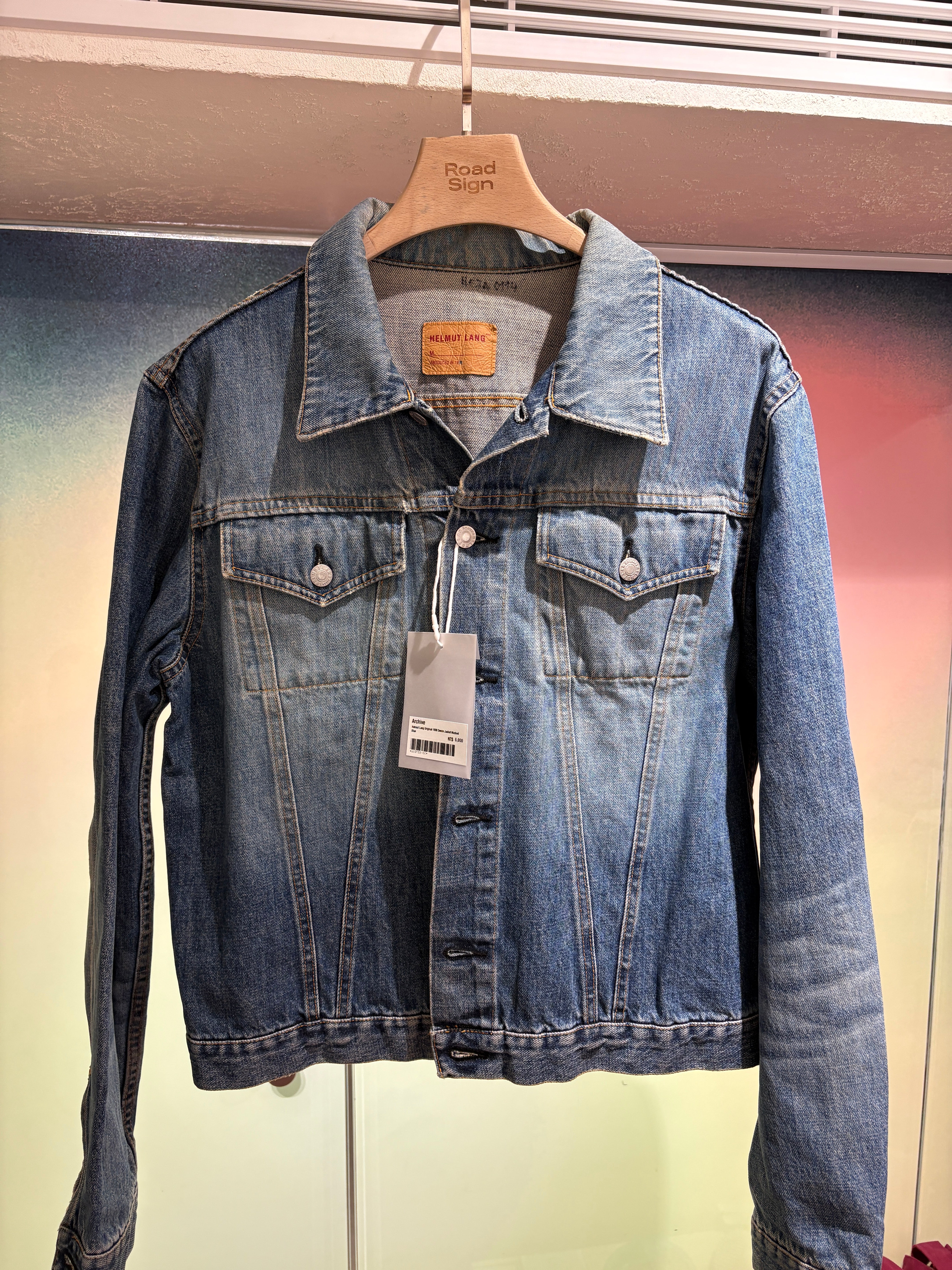 Helmut Lang Original 1998 Denim Jacket Washed Blue – Road Sign