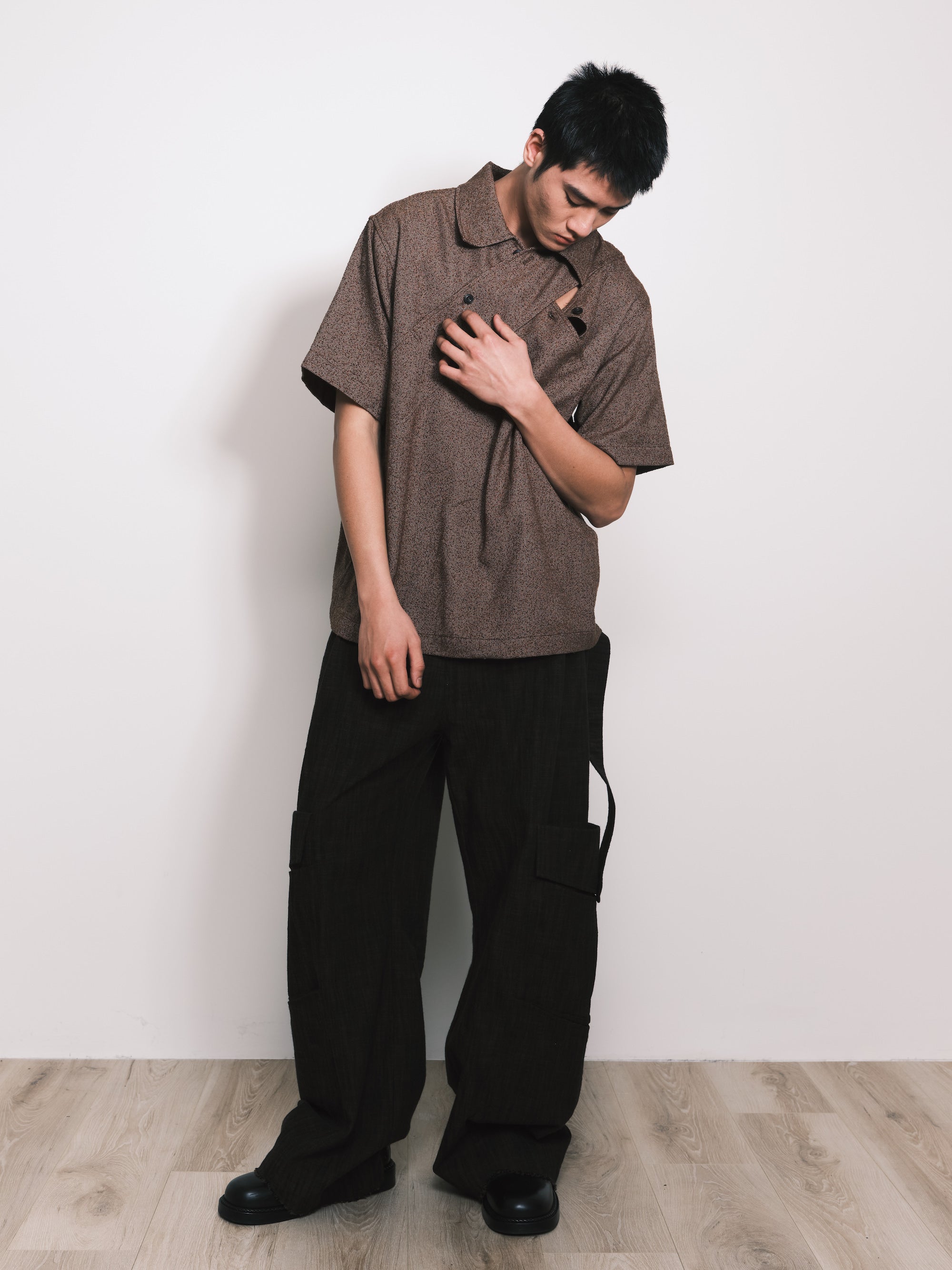 NULLUS / Vintage Polo Ss Brown - Road Sign