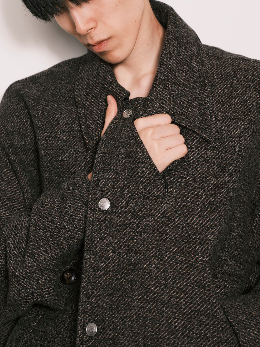 NULLUS / DECONSTRUCTED SLIT & PEEL POCKET JACKET Stone Brown - Road Sign