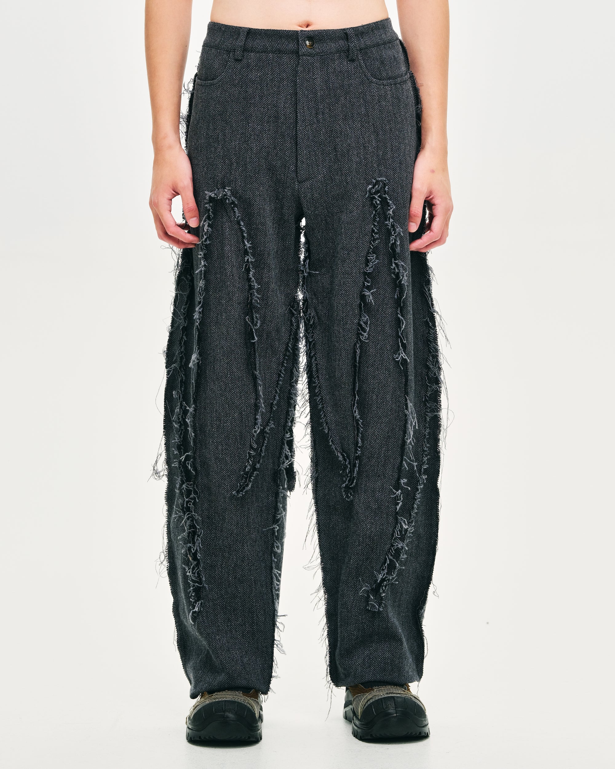 STRONGTHE / Reverse Spiky Trousers - Road Sign