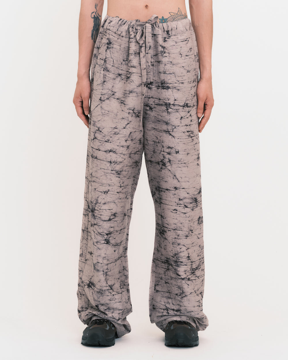 AIREI / Silk Batik Pajama Pant - Road Sign