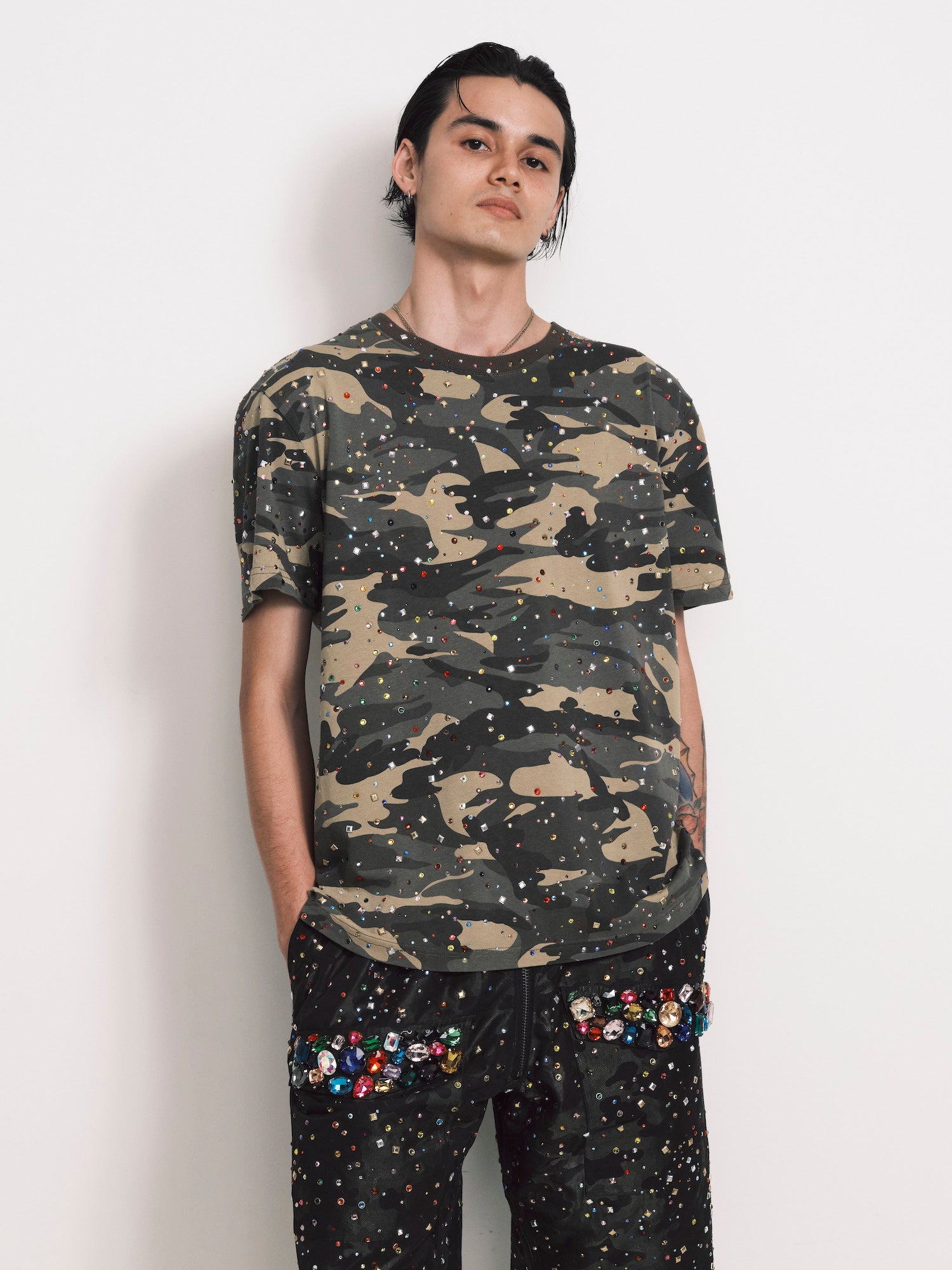 Rhinestone Rain Military T-shirts – Road Sign