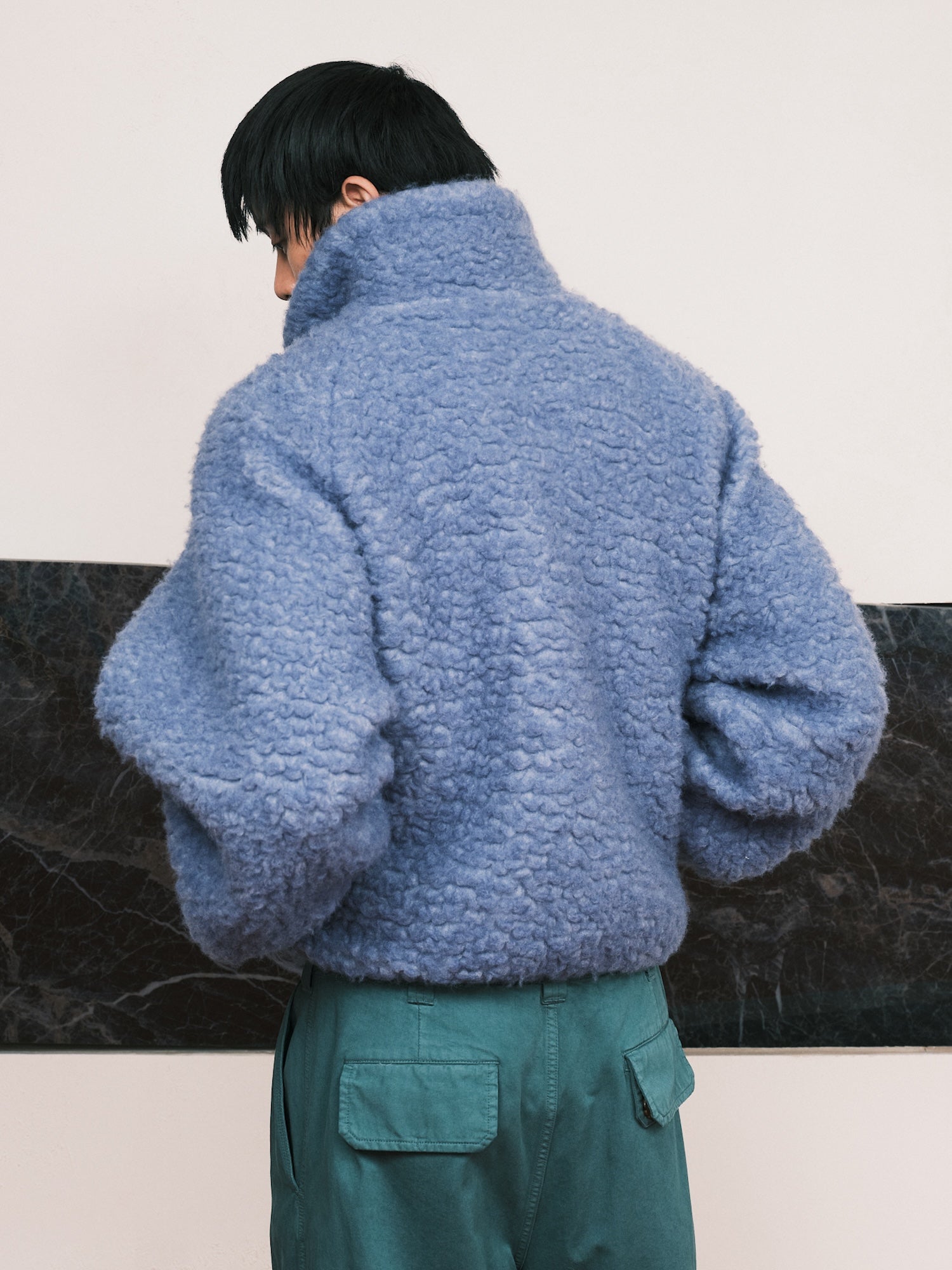 ERL / Unisex Varsity Jacket Woven Blue - Road Sign