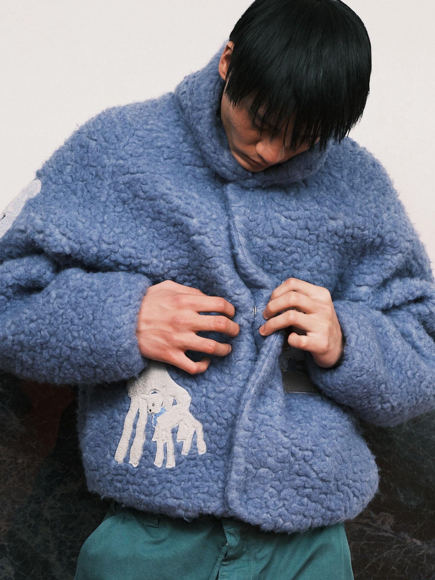 ERL / Unisex Varsity Jacket Woven Blue - Road Sign