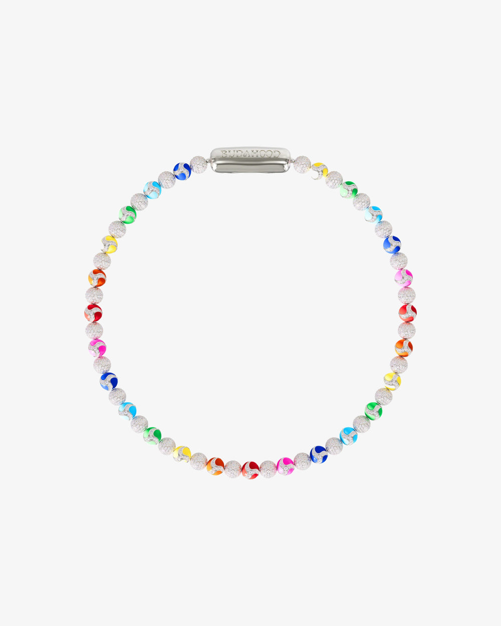 BUDAHOOD / Rainbow Drip Dragon Necklace S Rainbow - Road Sign